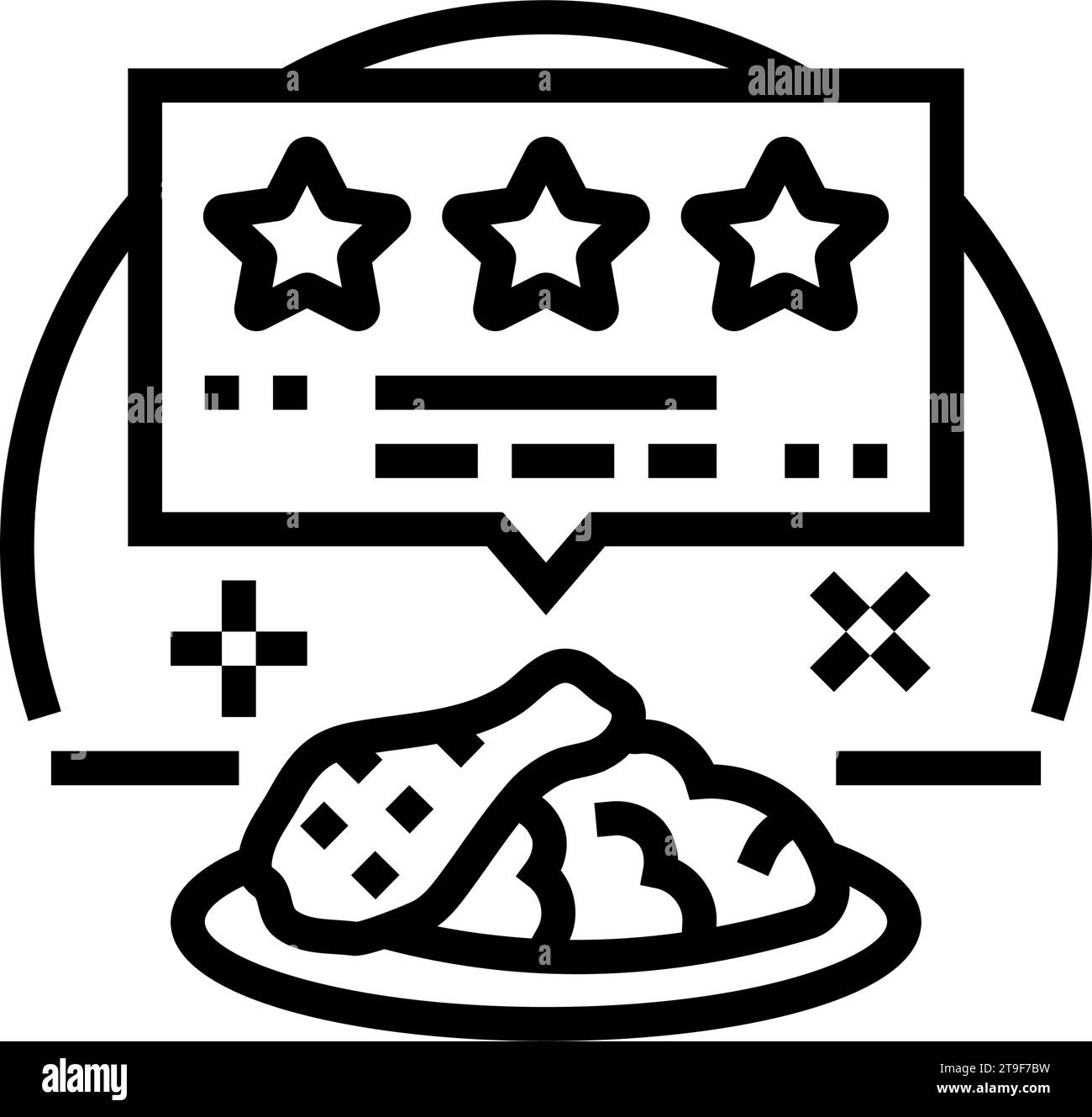 food critic restaurant chef line icon vector illustration Stock Vector ...