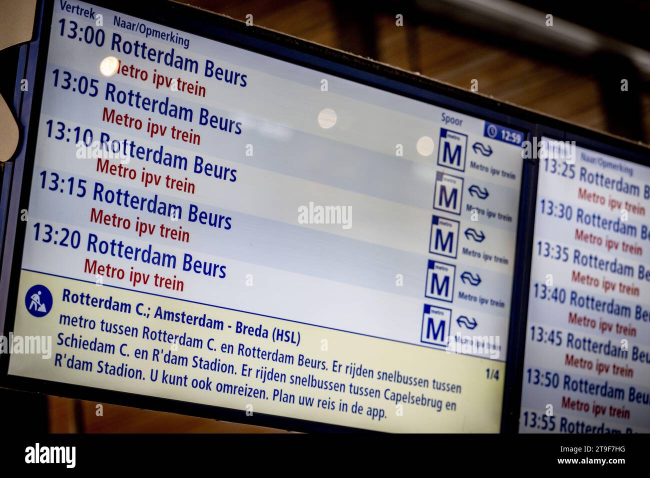 ROTTERDAM - Travelers at Rotterdam Central Station. On the weekends of ...