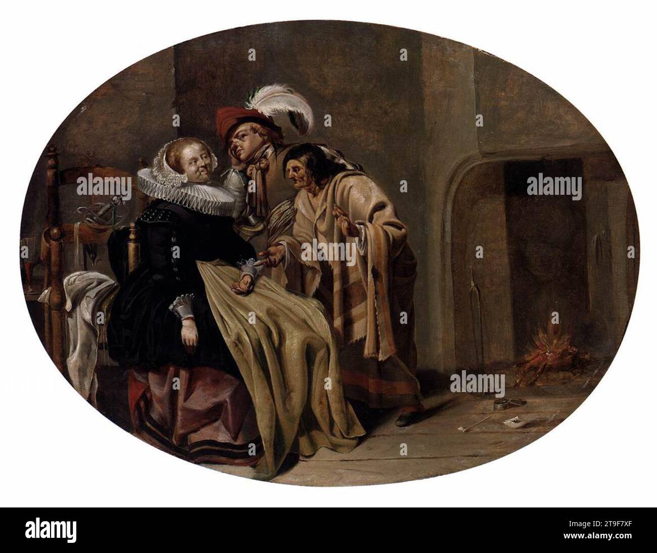 A Couple in an Interior with a Gypsy Fortune-Teller 1632-33 by Jacob ...