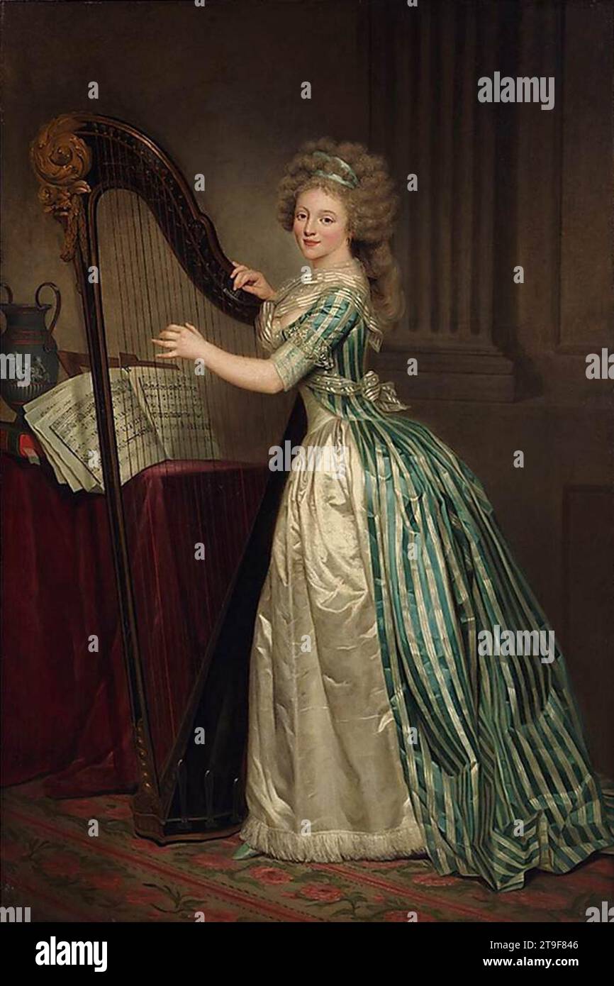 Self-Portrait with a Harp 1791 by Rose-Adelaide Ducreux Stock Photo - Alamy