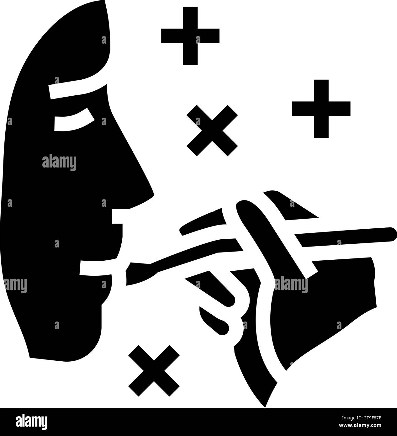 food tasting restaurant chef glyph icon vector illustration Stock ...