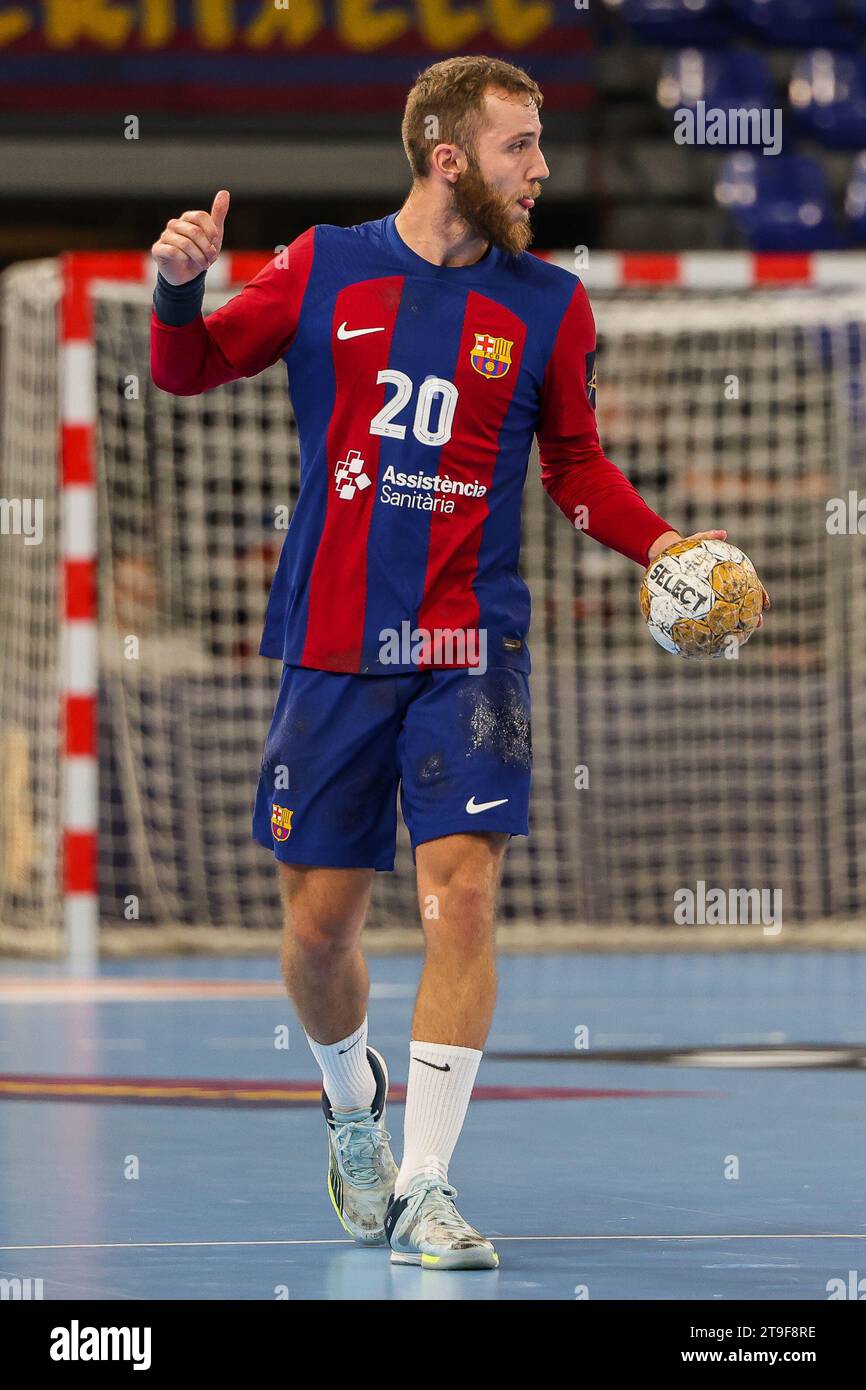 Barcelona, Spain. 23rd, November 2023. Aleix Gomez (20) of Barca seen ...