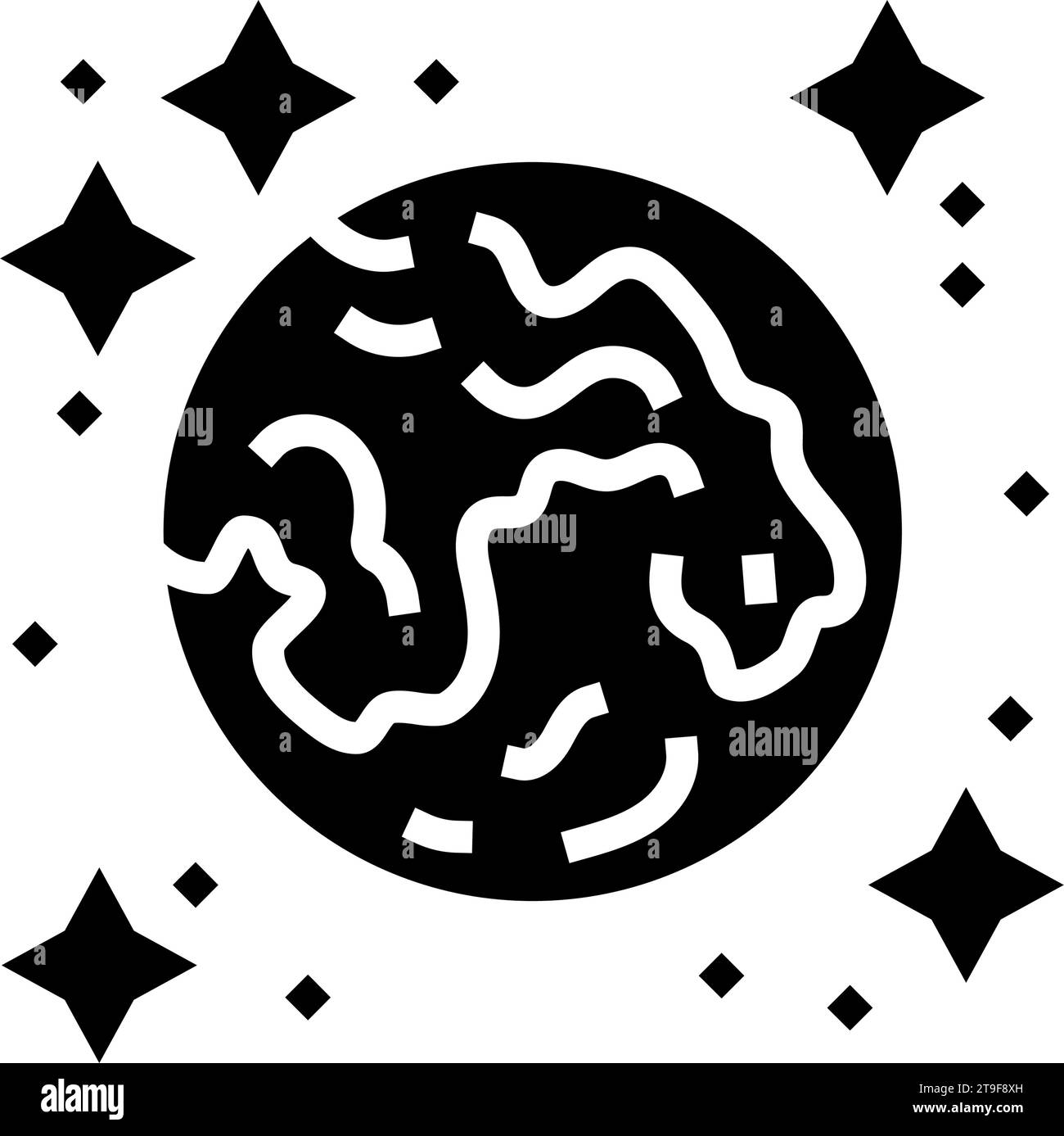 moon and stars sleep night glyph icon vector illustration Stock Vector ...