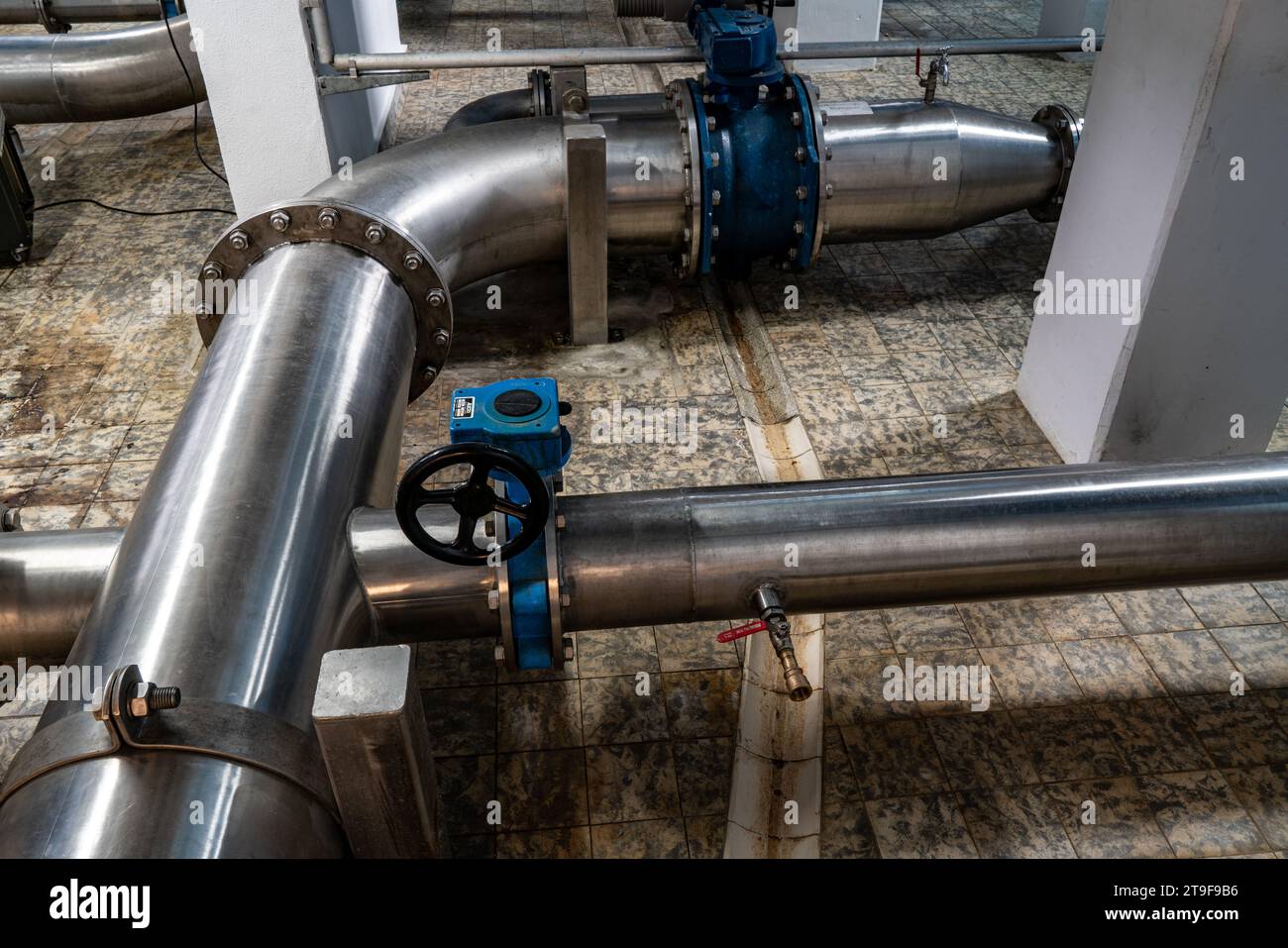 Control Of The Systems In A Waterworks Stock Photo - Alamy