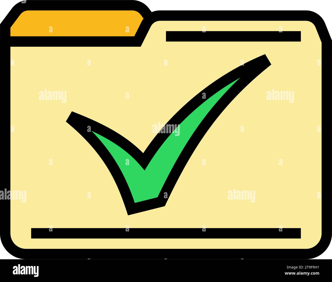 folder check mark color icon vector illustration Stock Vector Image & Art - Alamy