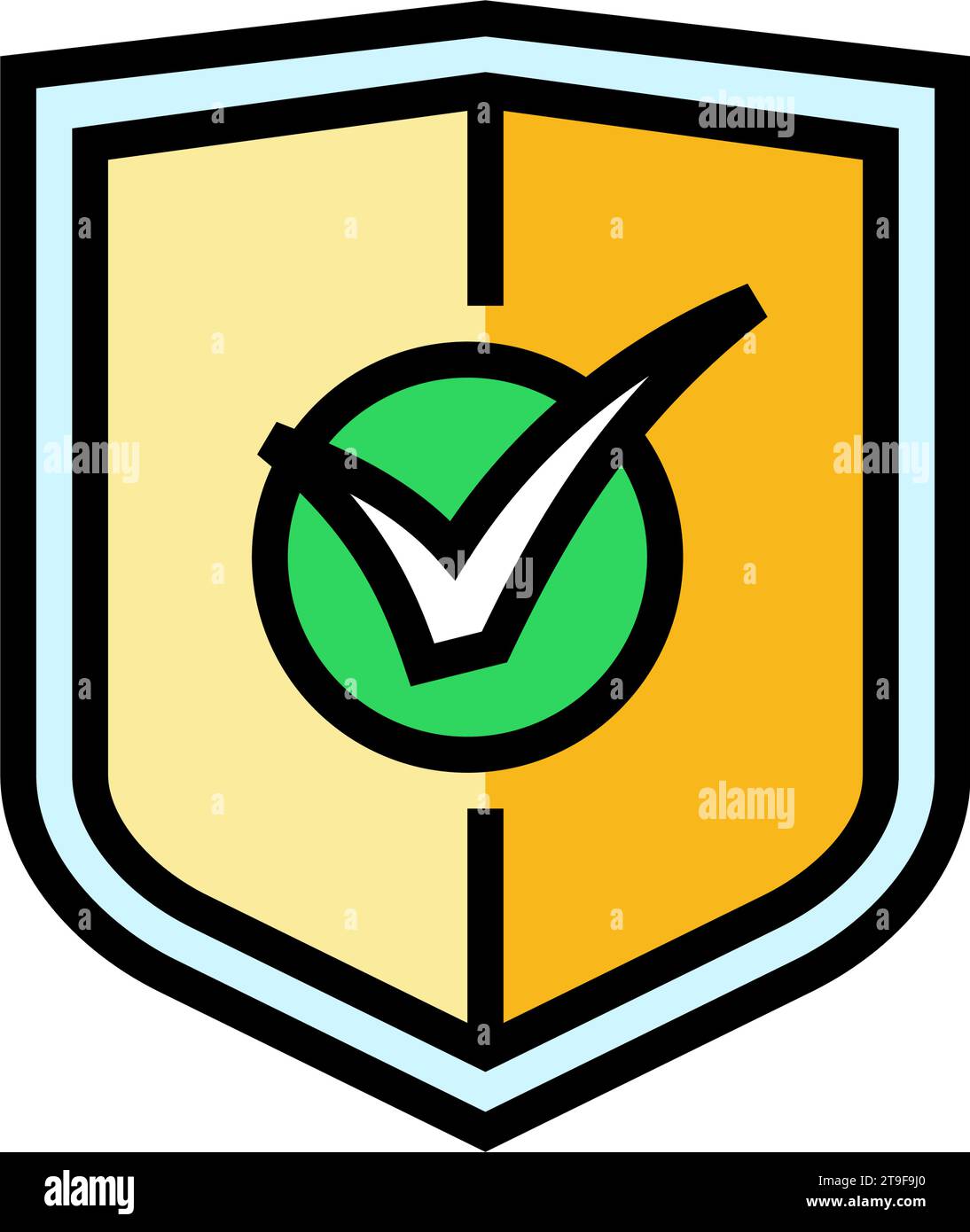 shield check mark color icon vector illustration Stock Vector Image ...