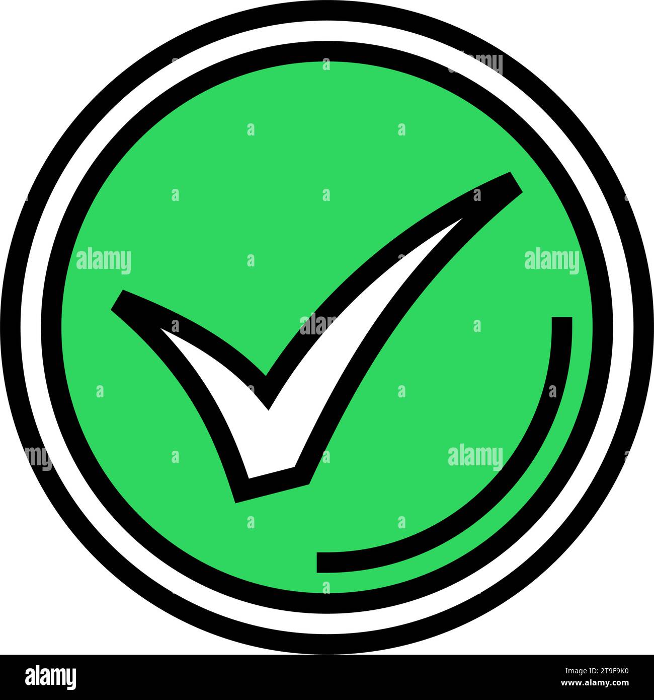 check mark circle color icon vector illustration Stock Vector Image ...