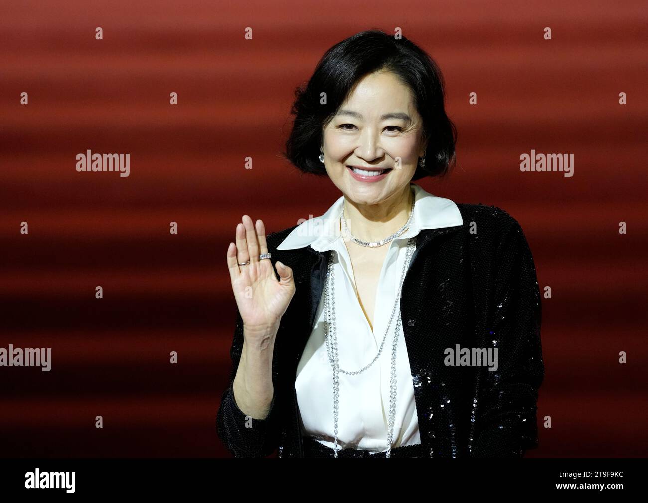 Taiwanese actress Brigitte Lin arrives at the 60th Golden Horse Awards ...
