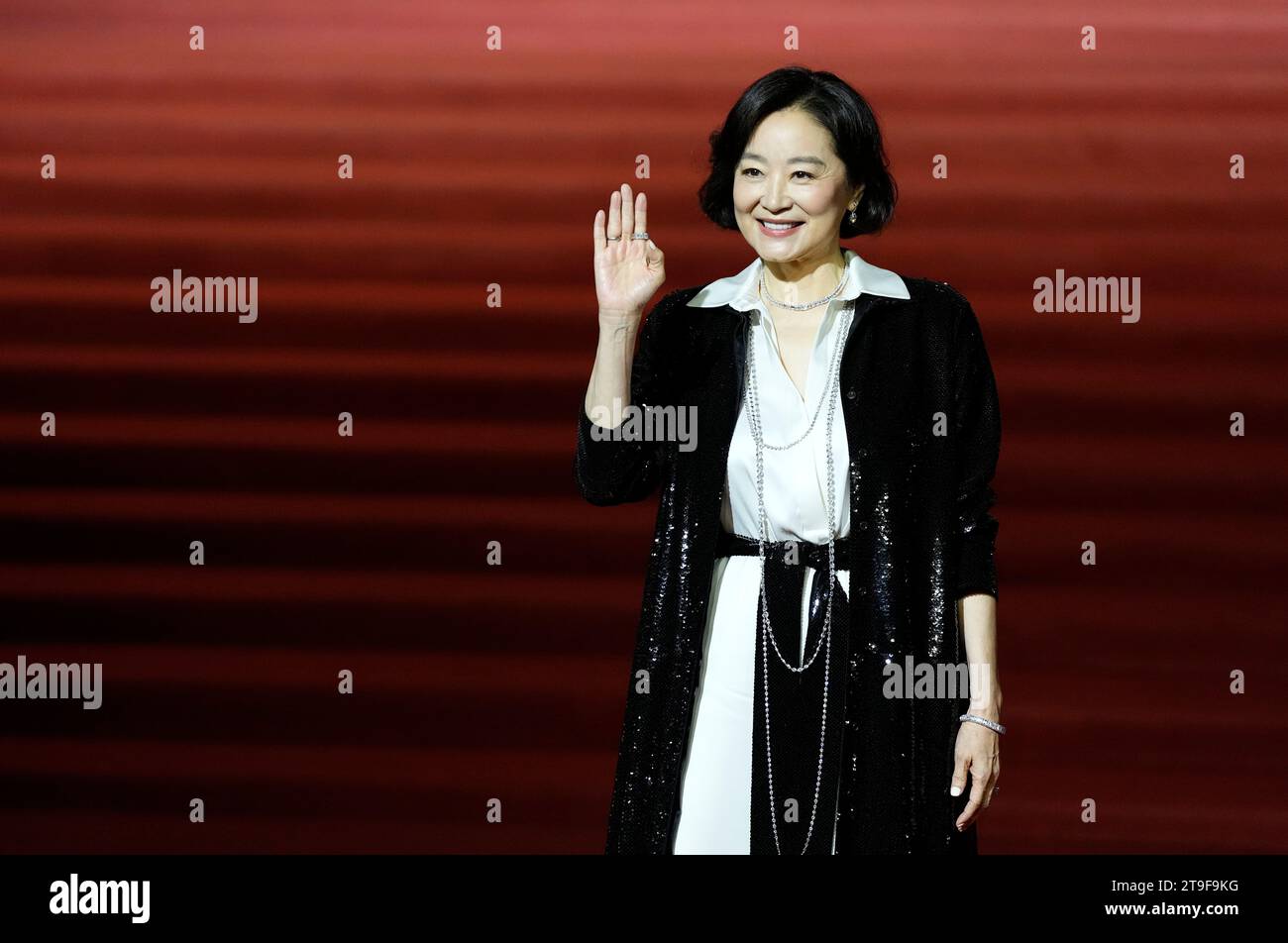 Taiwanese actress Brigitte Lin arrives at the 60th Golden Horse Awards ...