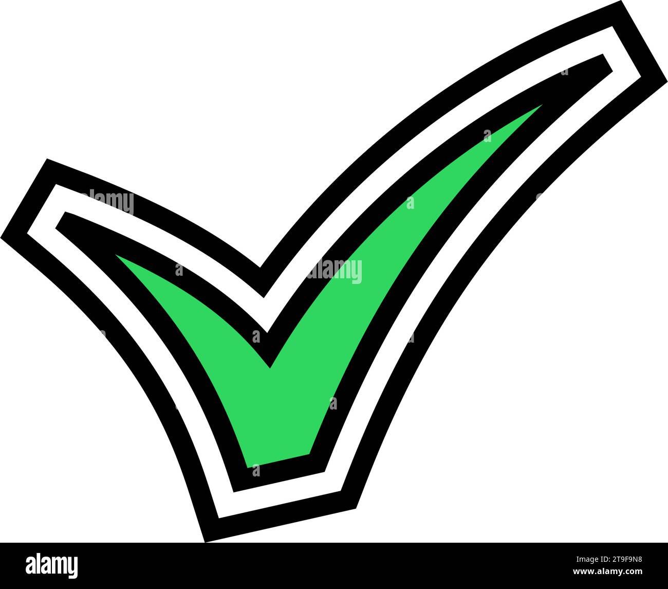 green check color icon vector illustration Stock Vector Image & Art - Alamy