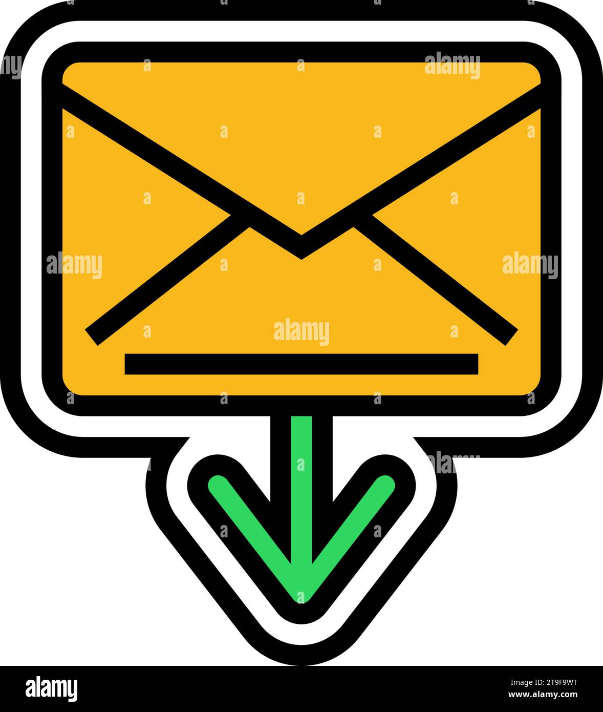 closed envelope message loading color icon vector illustration Stock ...