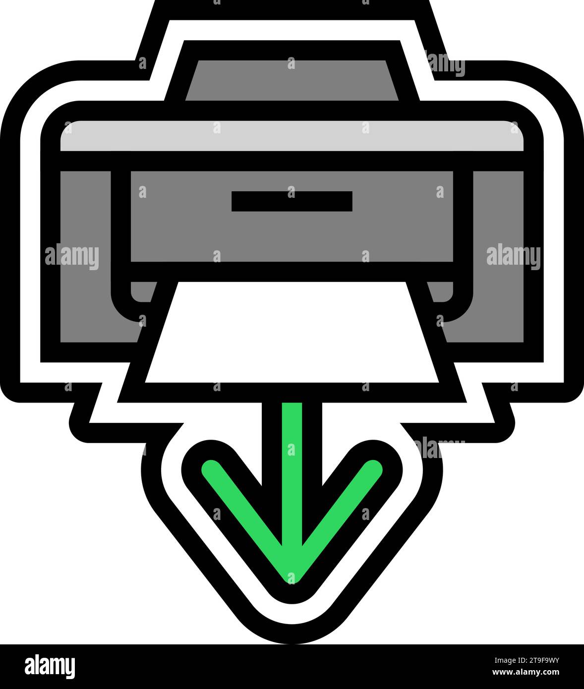 printer loading document color icon vector illustration Stock Vector ...