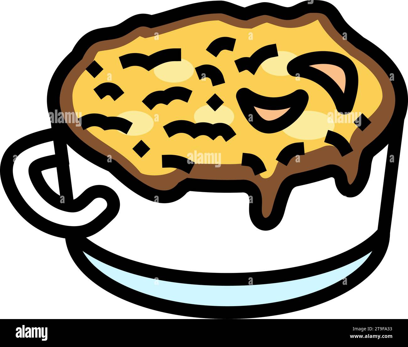 french onion soup cuisine color icon vector illustration Stock Vector ...