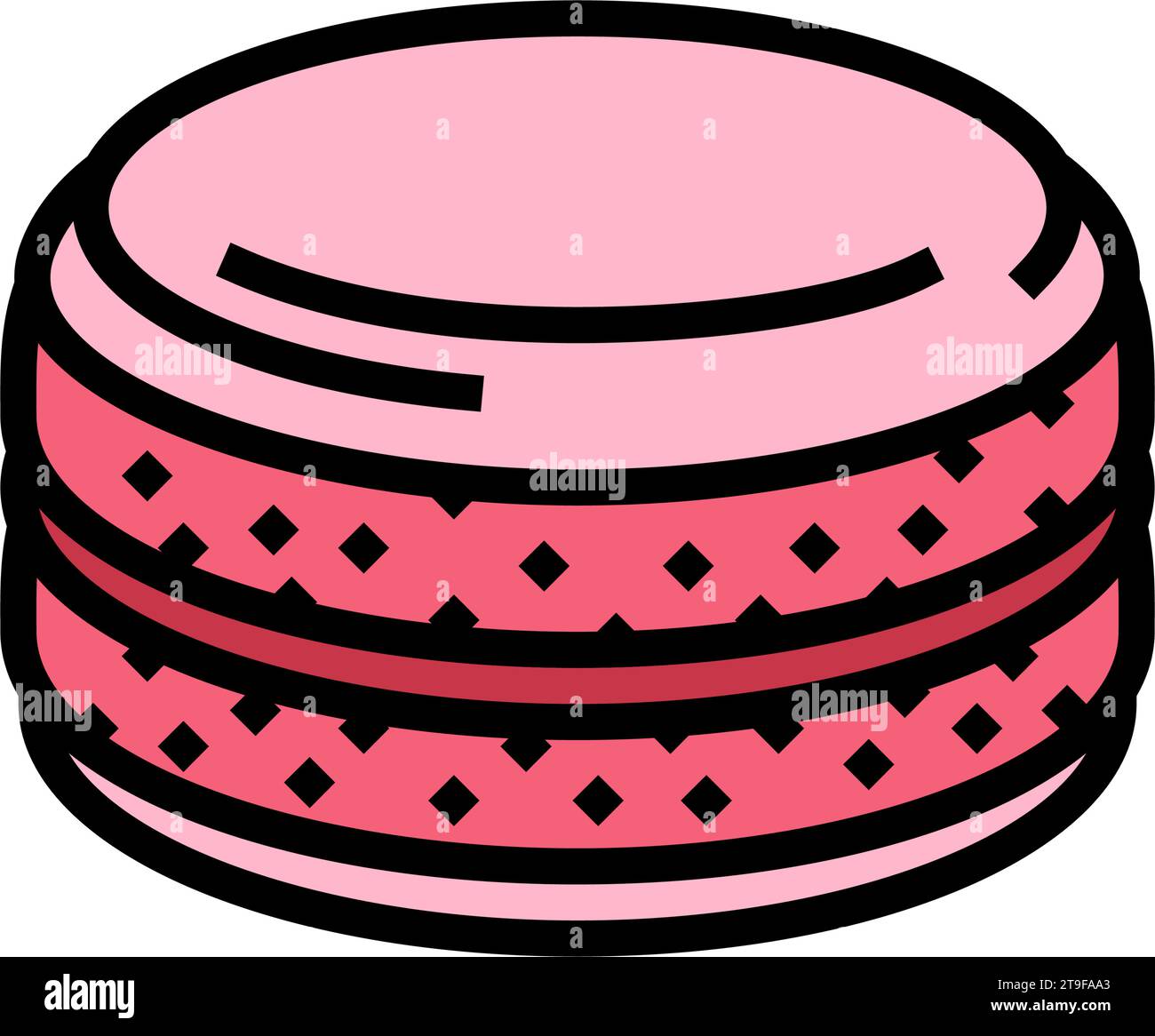 french macarons cooking color icon vector illustration Stock Vector ...