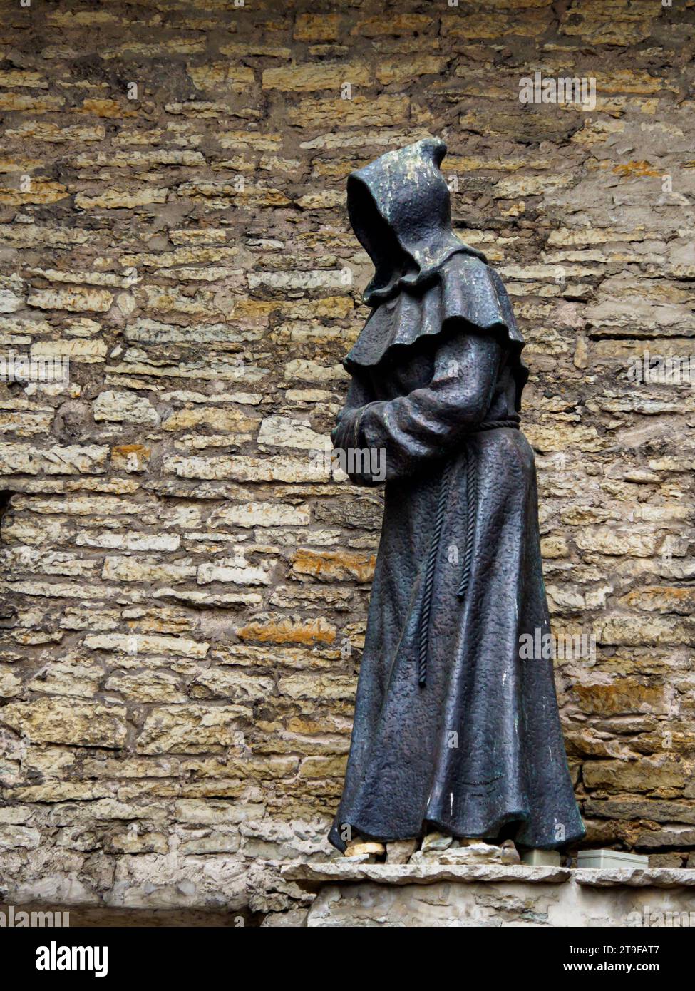 Tallinn, Estonia - Sep, 2022: Sculpture of black monk in the Garden of ...