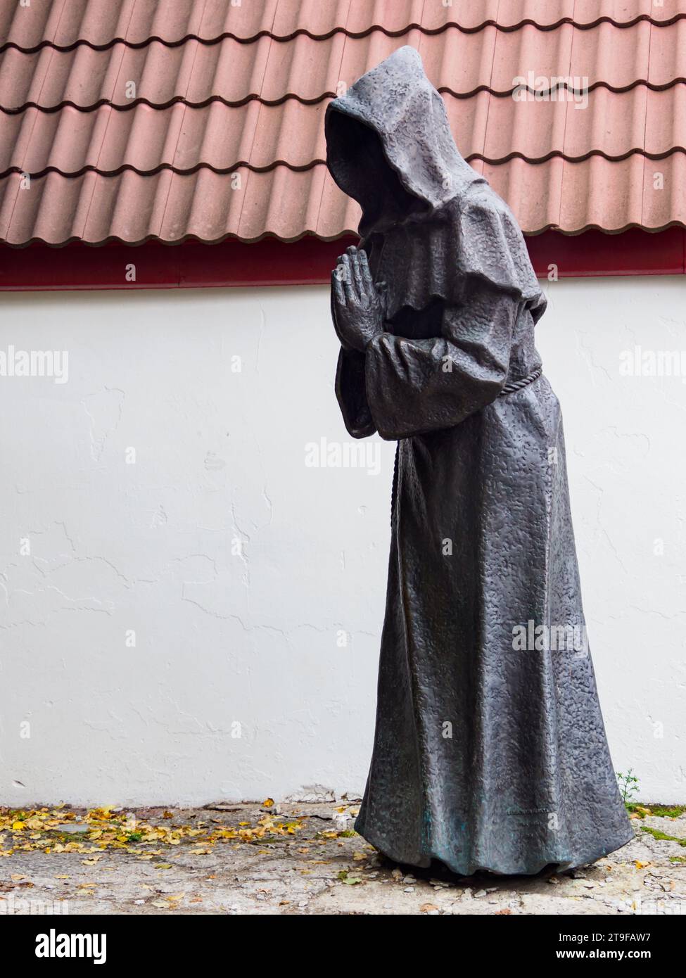 Tallinn, Estonia - Sep, 2022: Sculpture of black monk in the Garden of ...