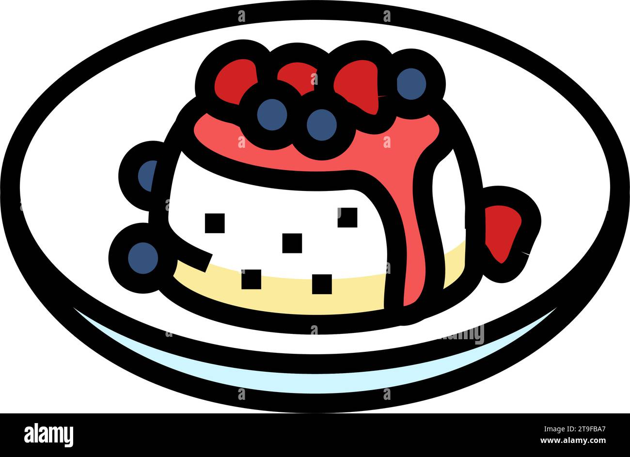 panna cotta italian cuisine color icon vector illustration Stock Vector ...