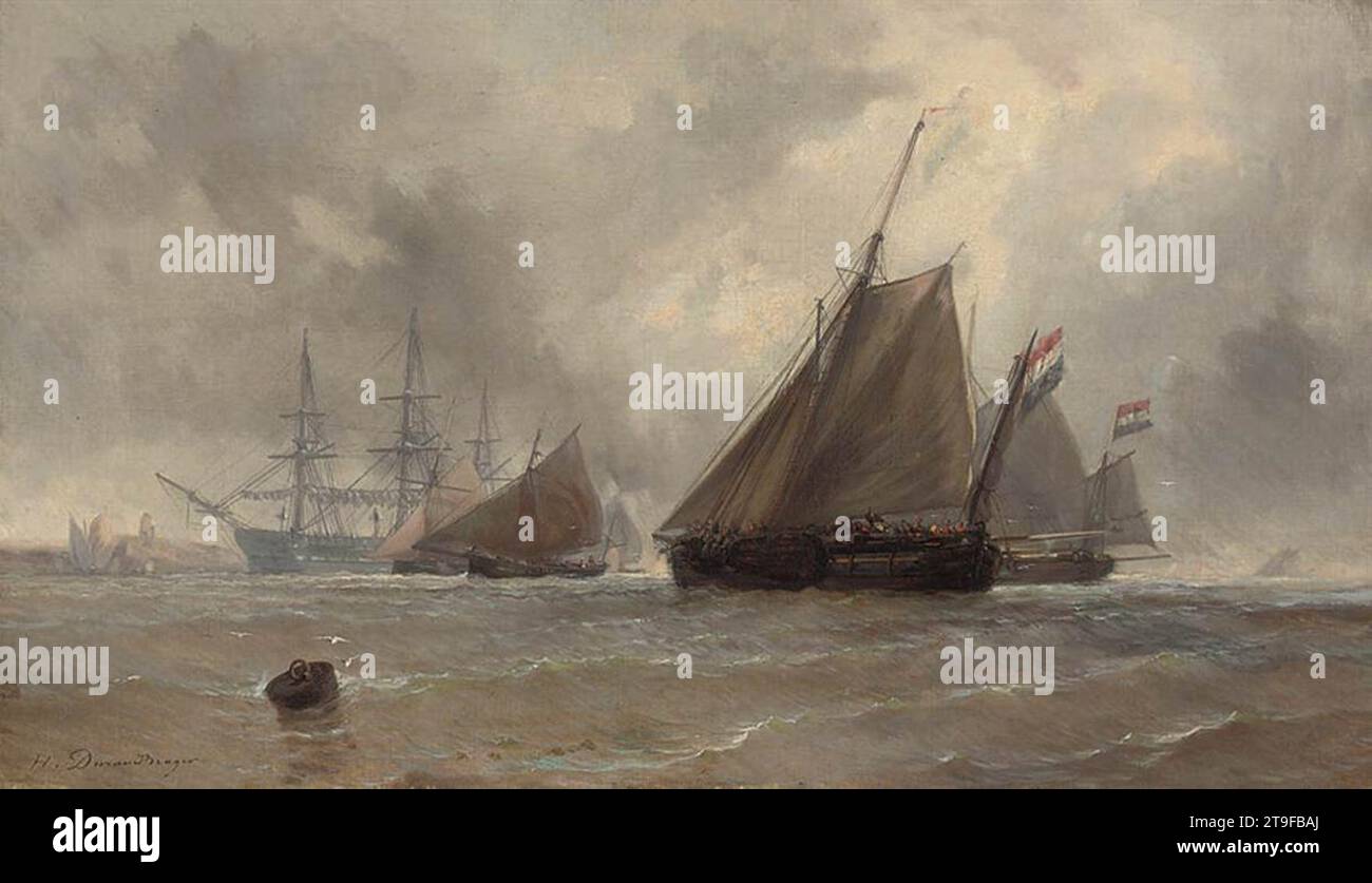 Dutch barges running hi-res stock photography and images - Alamy