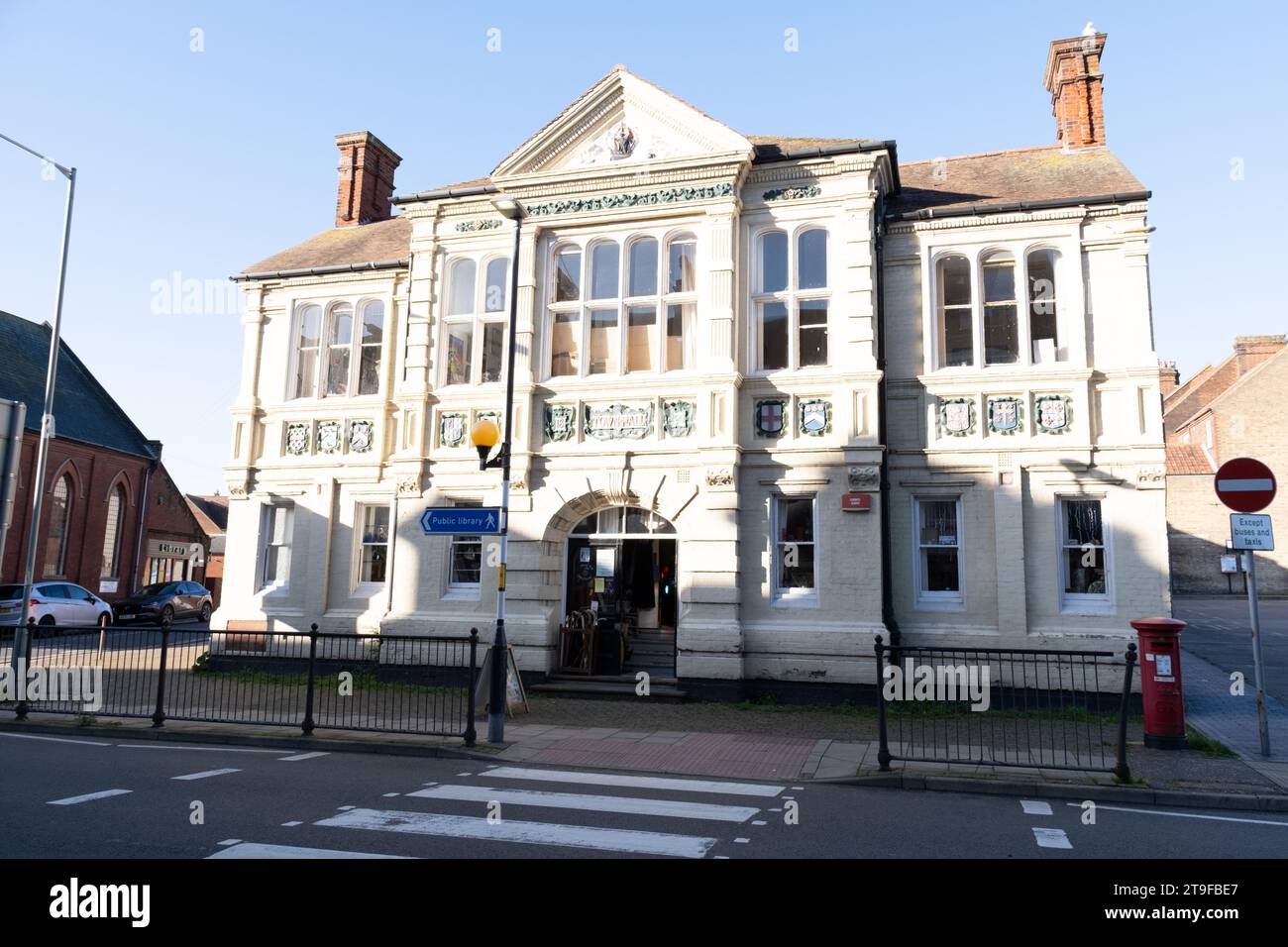 Cromer, Norfolk, UK – November 6 2023. The historic town hall in the ...