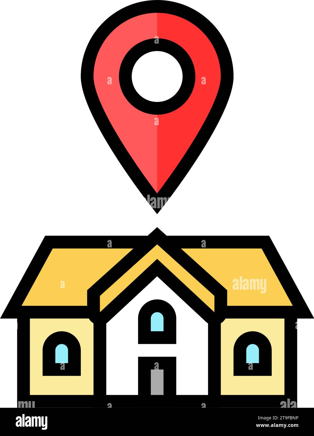 home map location color icon vector illustration Stock Vector Image ...