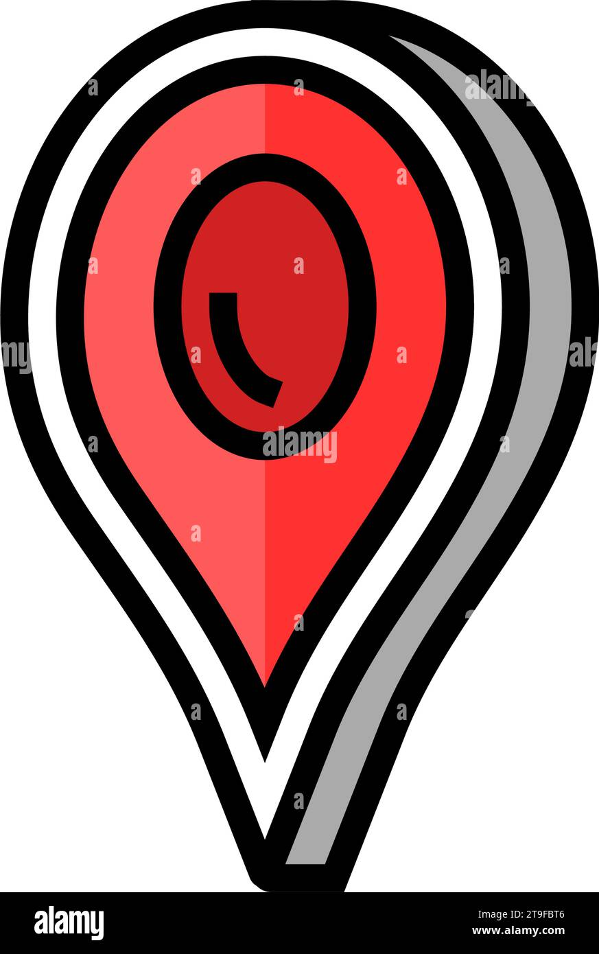 red pointer map location color icon vector illustration Stock Vector Image & Art - Alamy