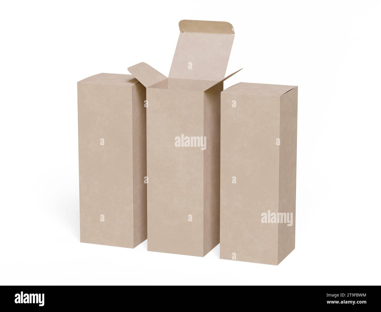 Box packaging white color and background cardboard paper with realistic ...