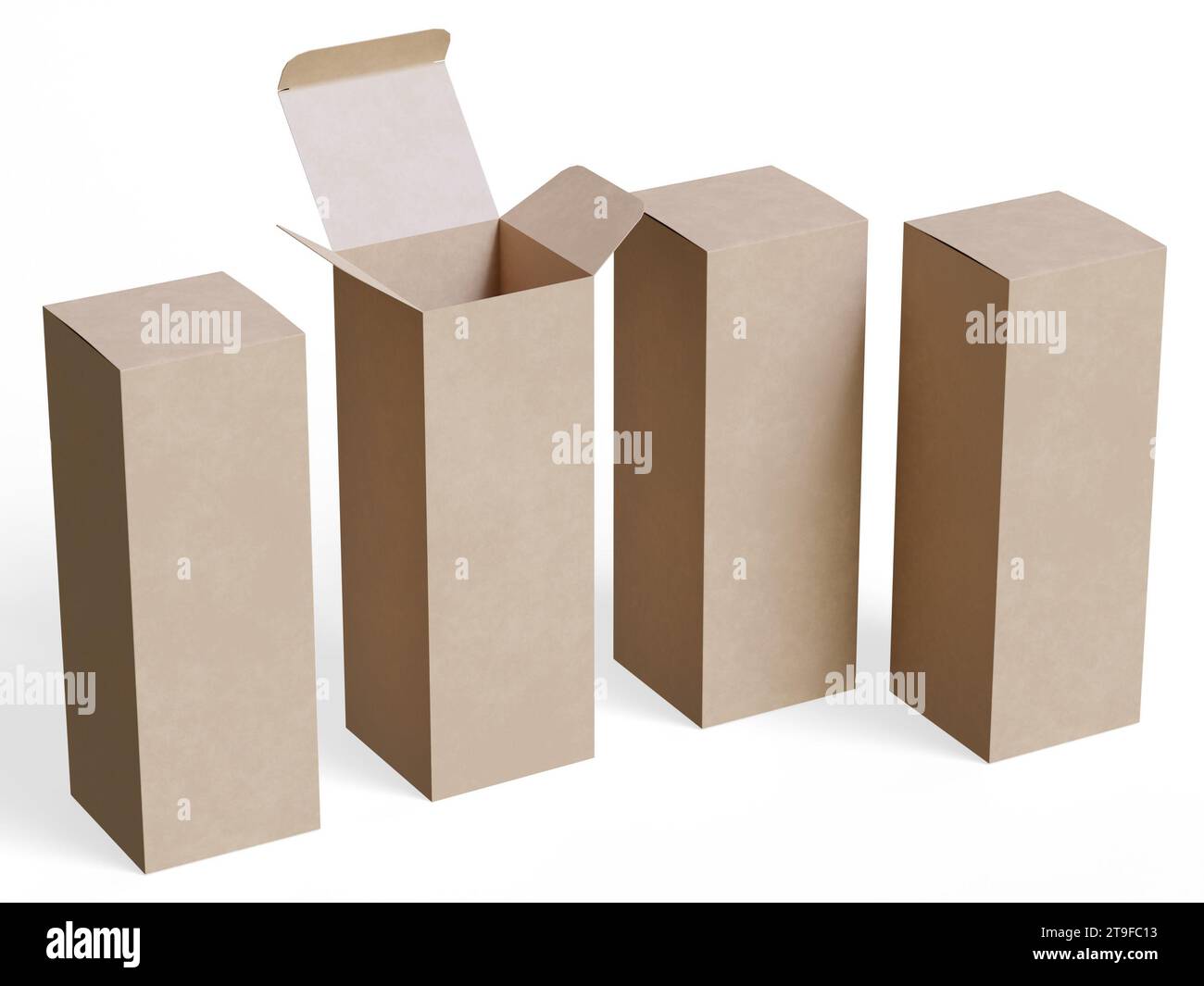 Box packaging white color and background cardboard paper with realistic ...