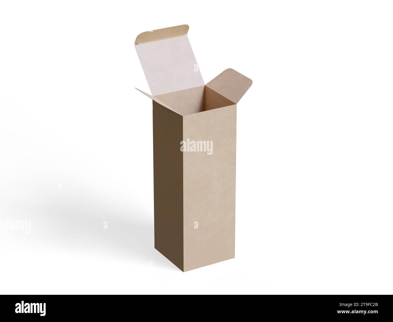 Box packaging white color and background cardboard paper with realistic ...