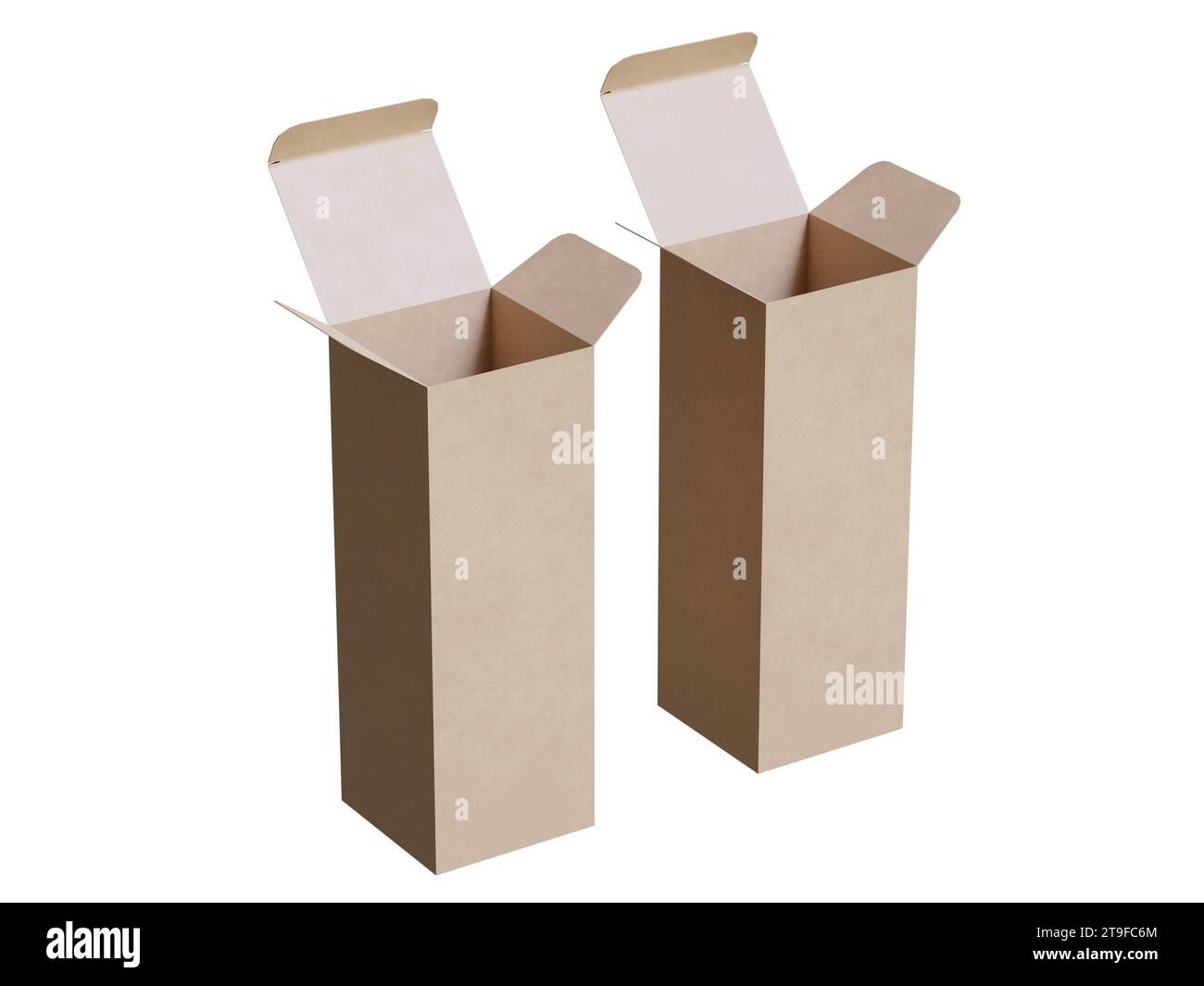 Box packaging white color and background cardboard paper with realistic ...