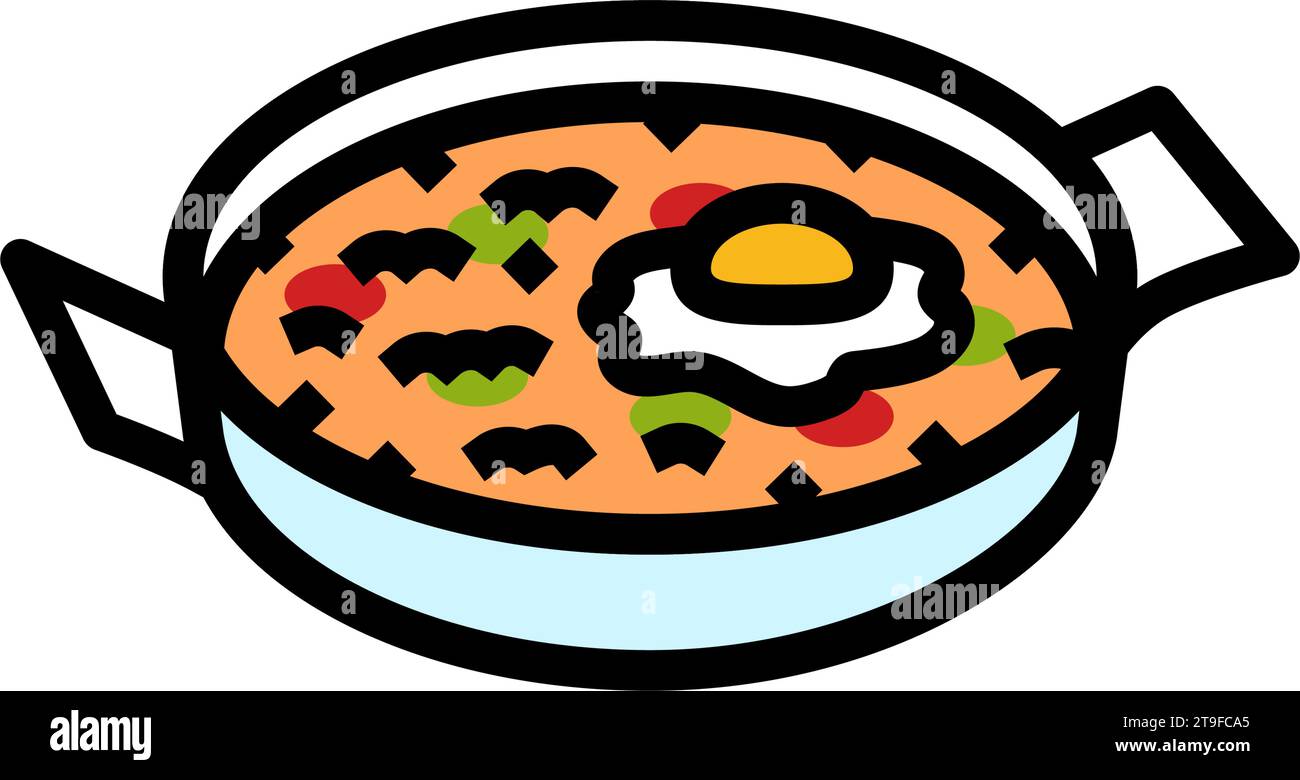 menemen turkish cuisine color icon vector illustration Stock Vector ...