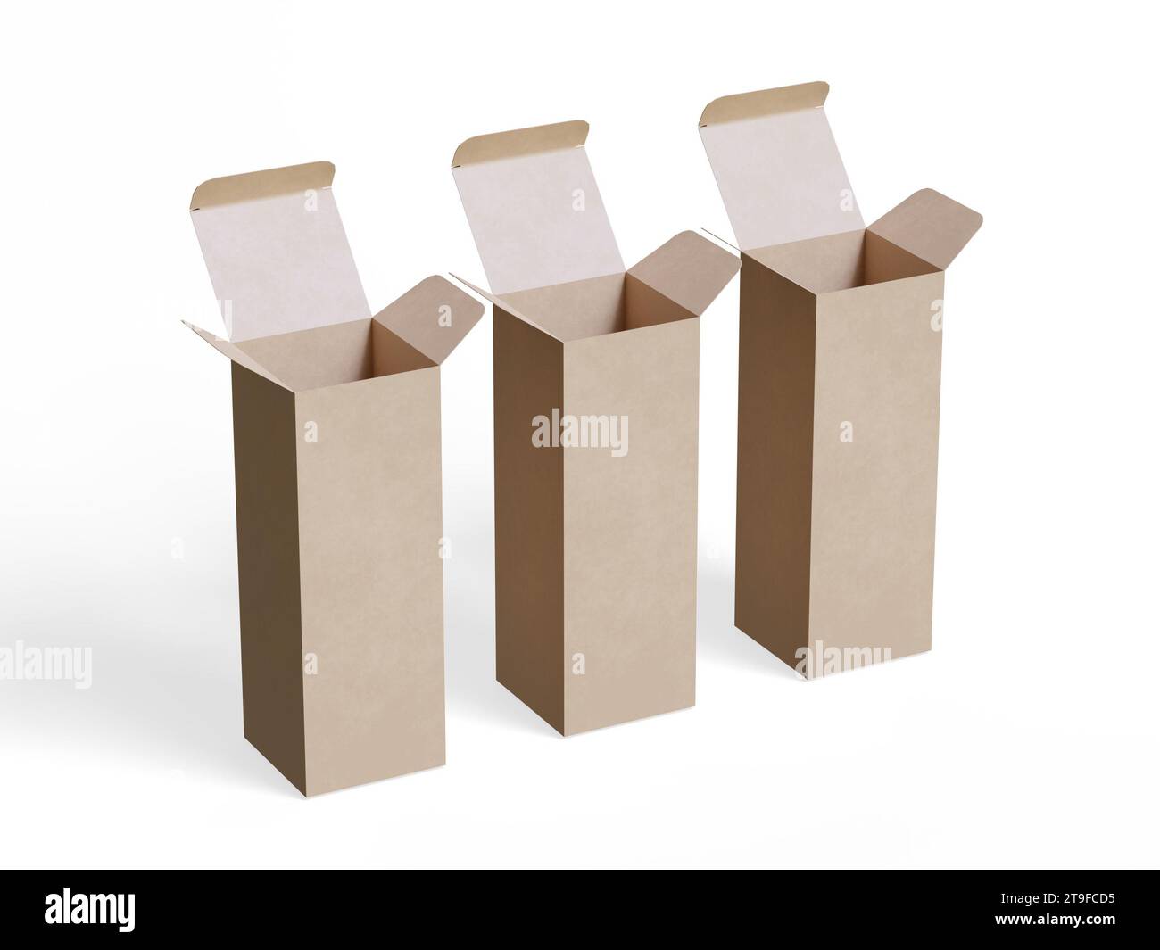 Box packaging white color and background cardboard paper with realistic ...