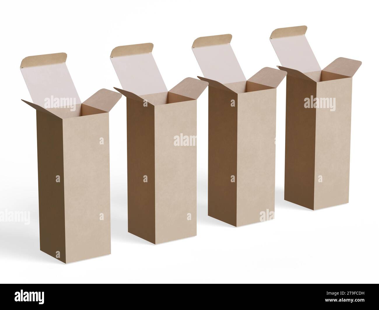 Box packaging white color and background cardboard paper with realistic ...