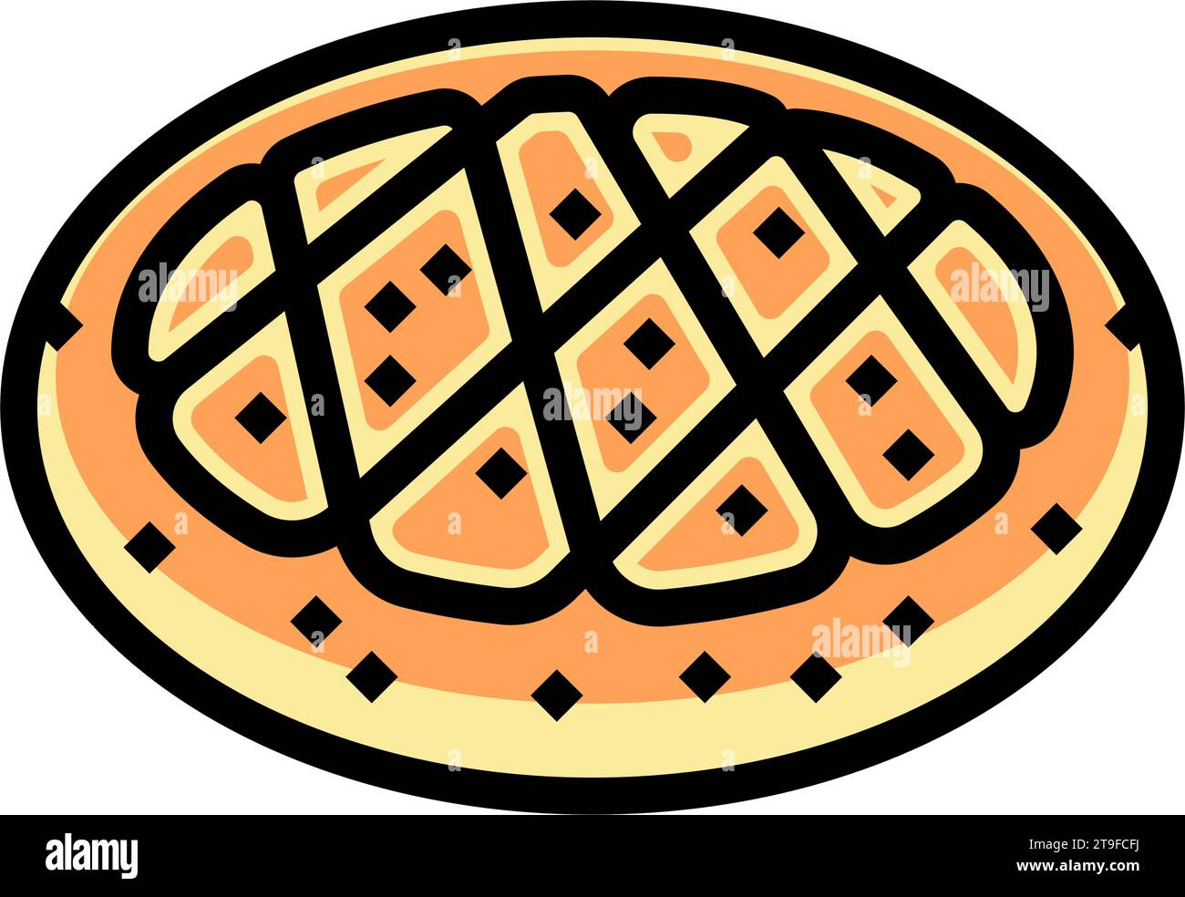 pita bread turkish cuisine color icon vector illustration Stock Vector ...