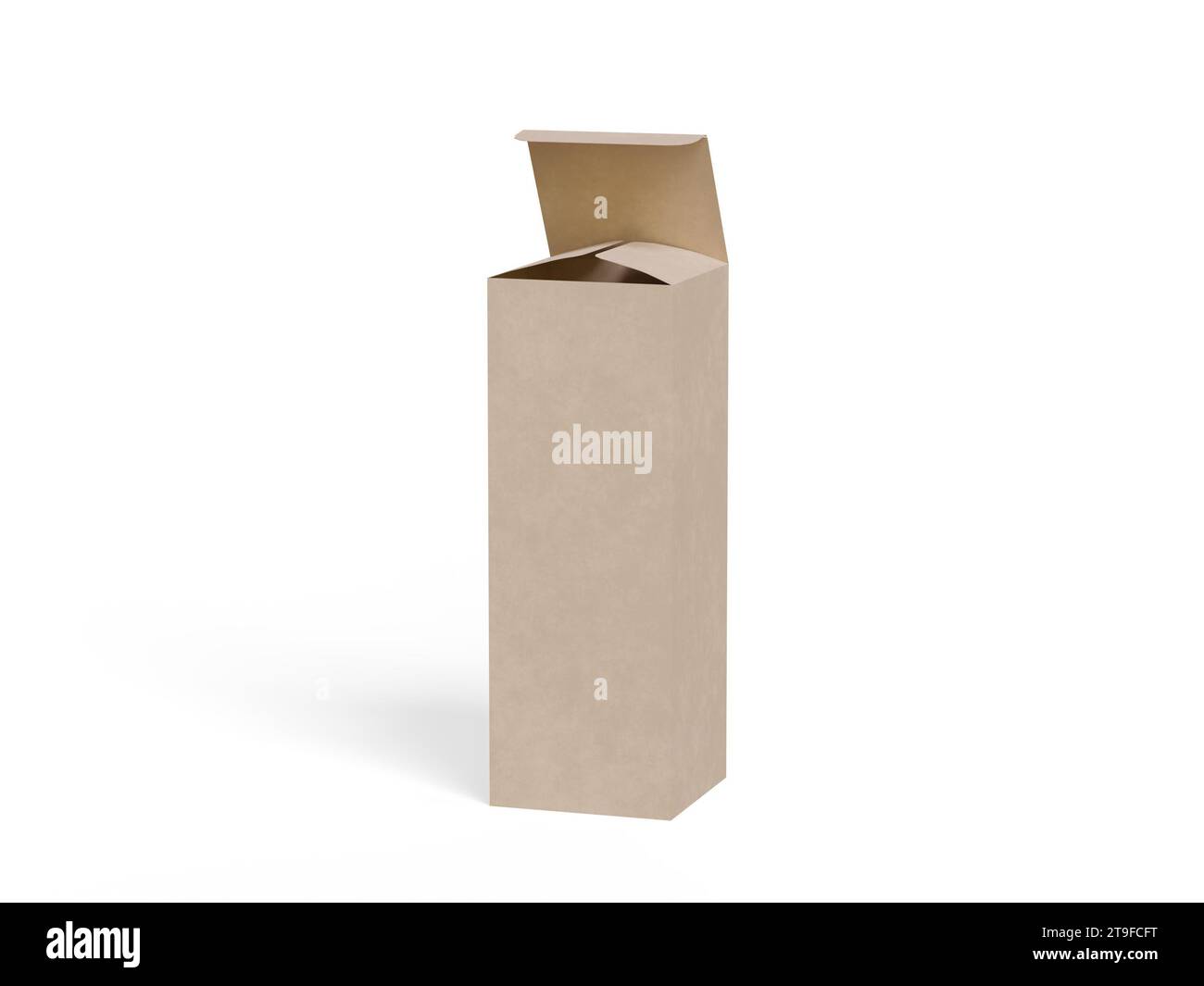 Box packaging white color and background cardboard paper with realistic ...