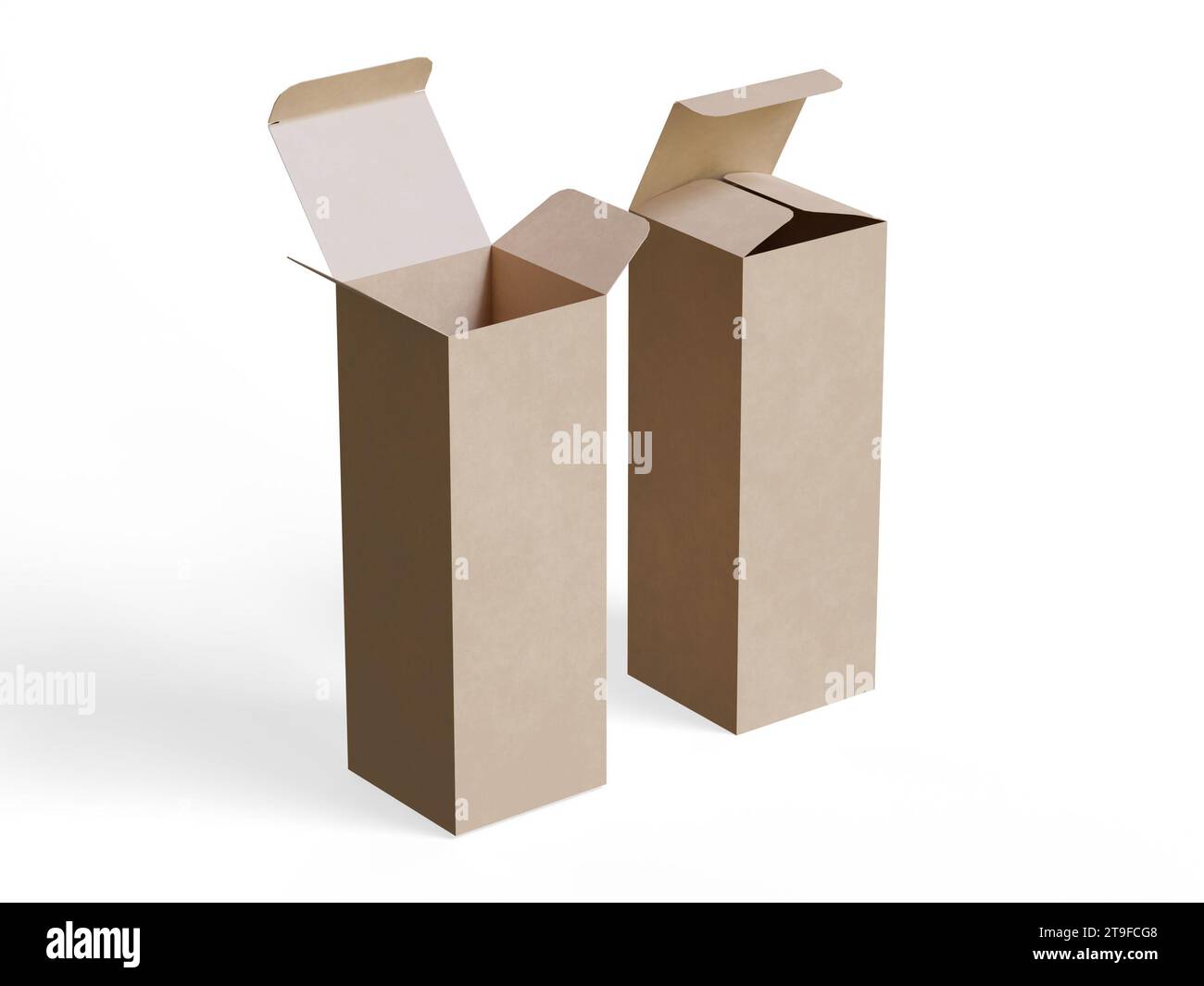 Box packaging white color and background cardboard paper with realistic ...