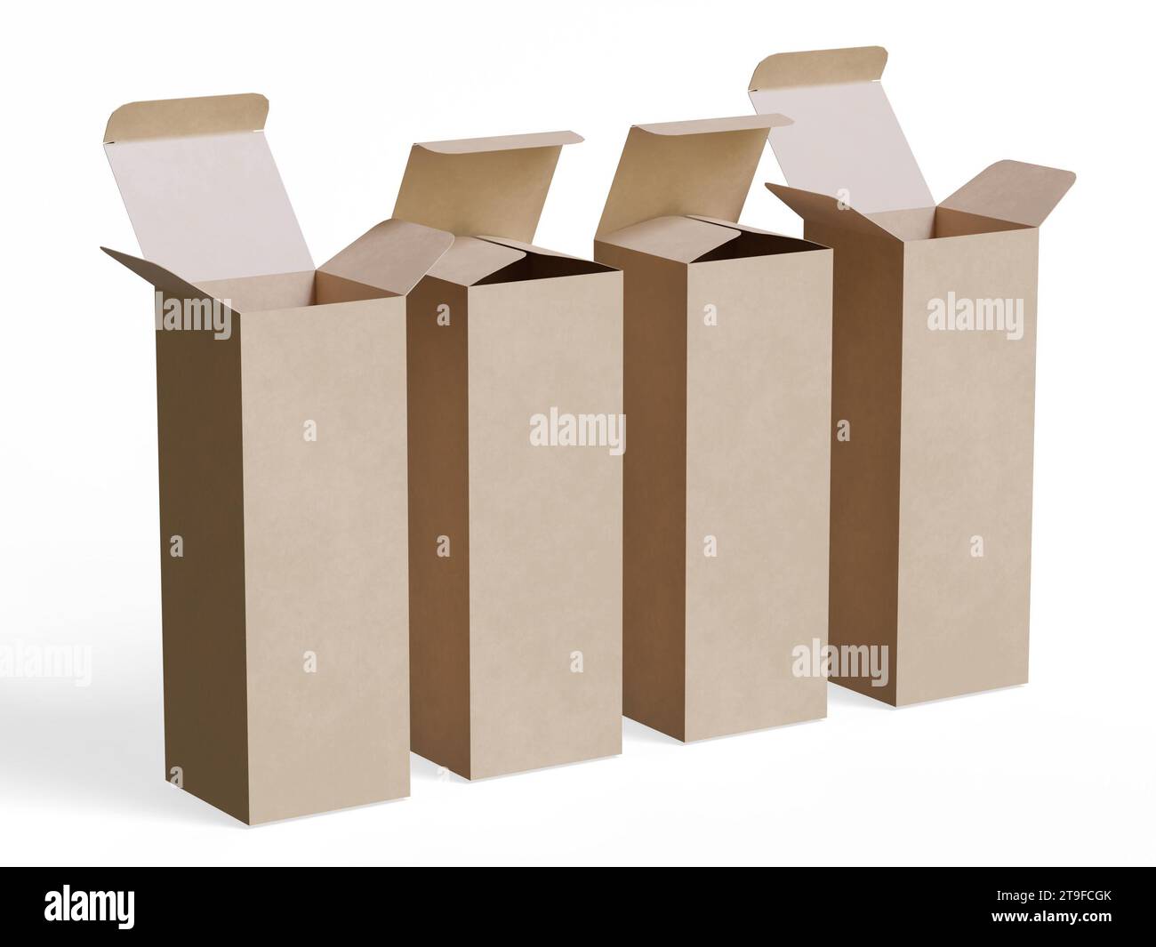 Box packaging white color and background cardboard paper with realistic ...