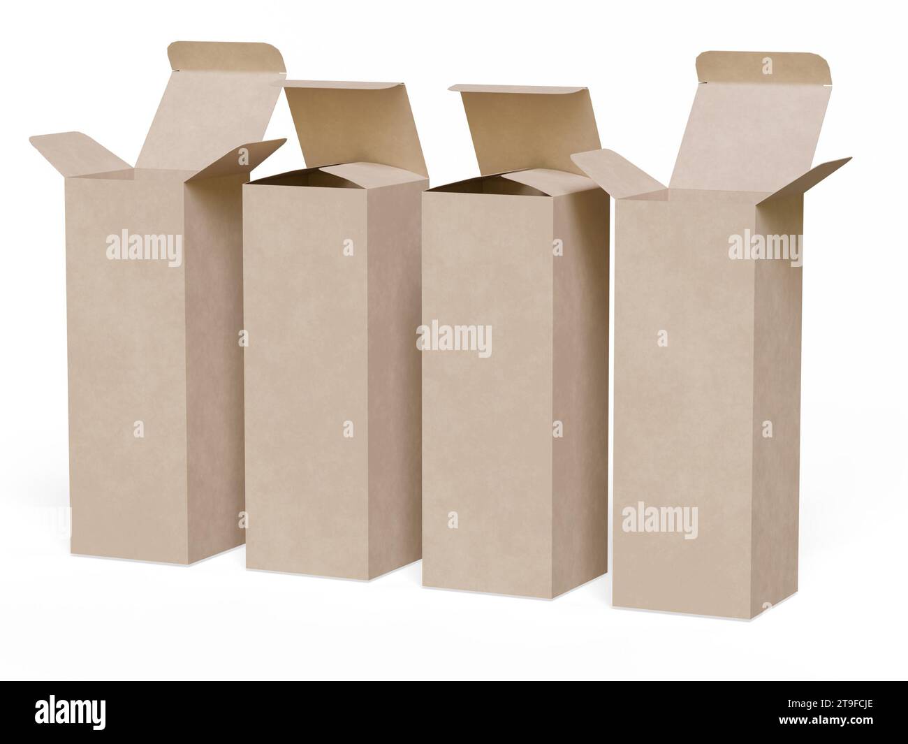 Box packaging white color and background cardboard paper with realistic ...