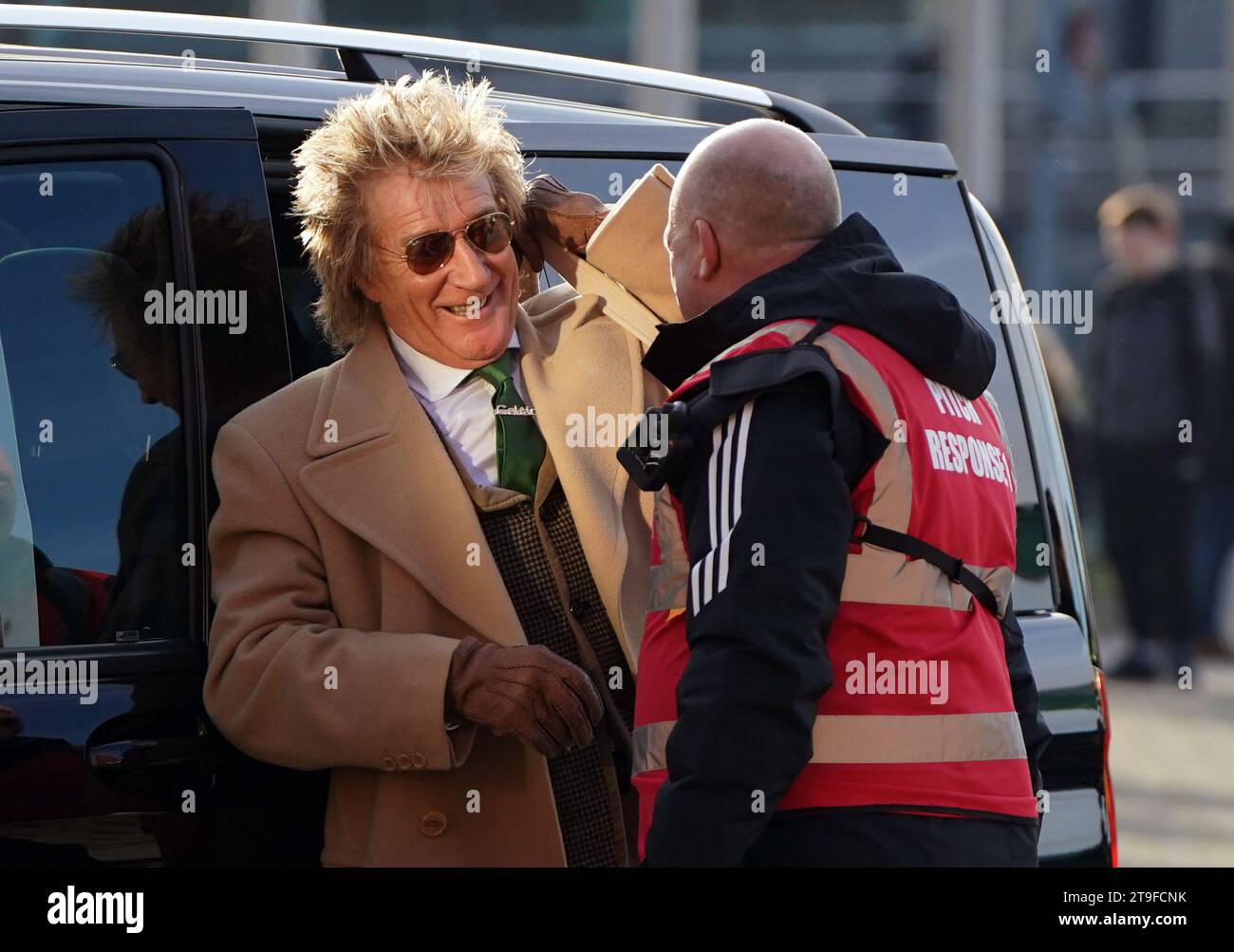 Singer-songwriter and Celtic fan Rod Stewart arriving ahead of the ...
