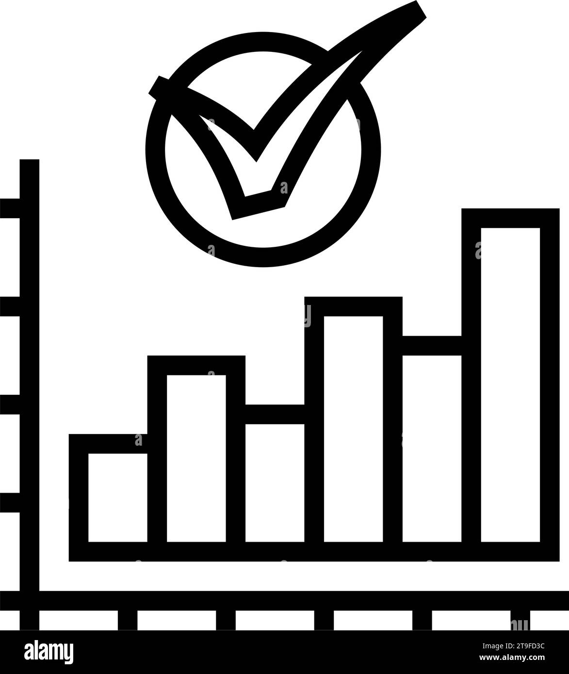graph check mark line icon vector illustration Stock Vector Image & Art ...