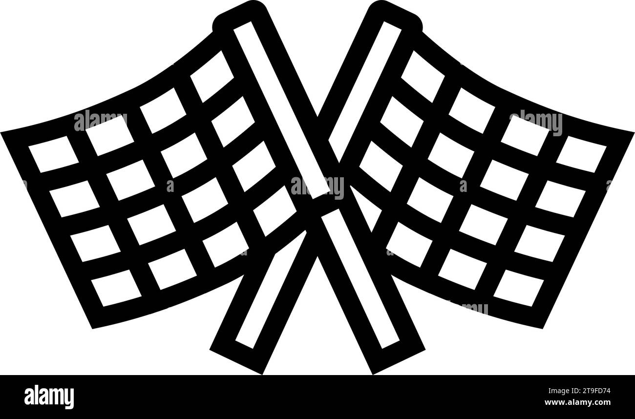 finish flag check mark line icon vector illustration Stock Vector Image ...