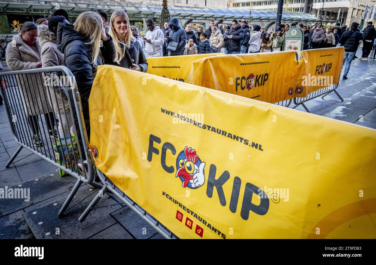 ROTTERDAM - Visitors to Jandino Asporaat's FC Kip restaurant wait in ...