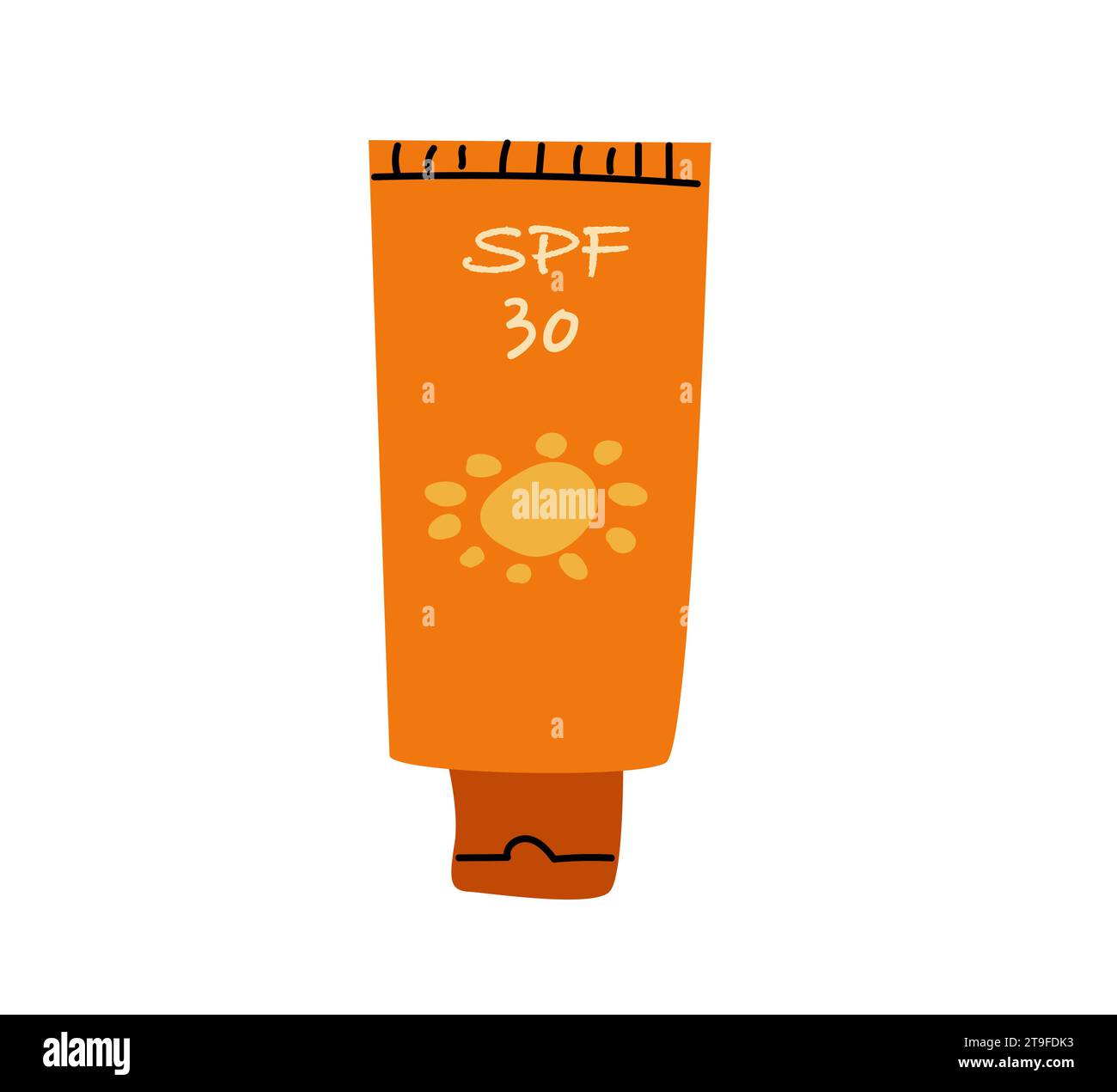 sunscreen cream spf 50 in orange color Stock Vector Image & Art - Alamy