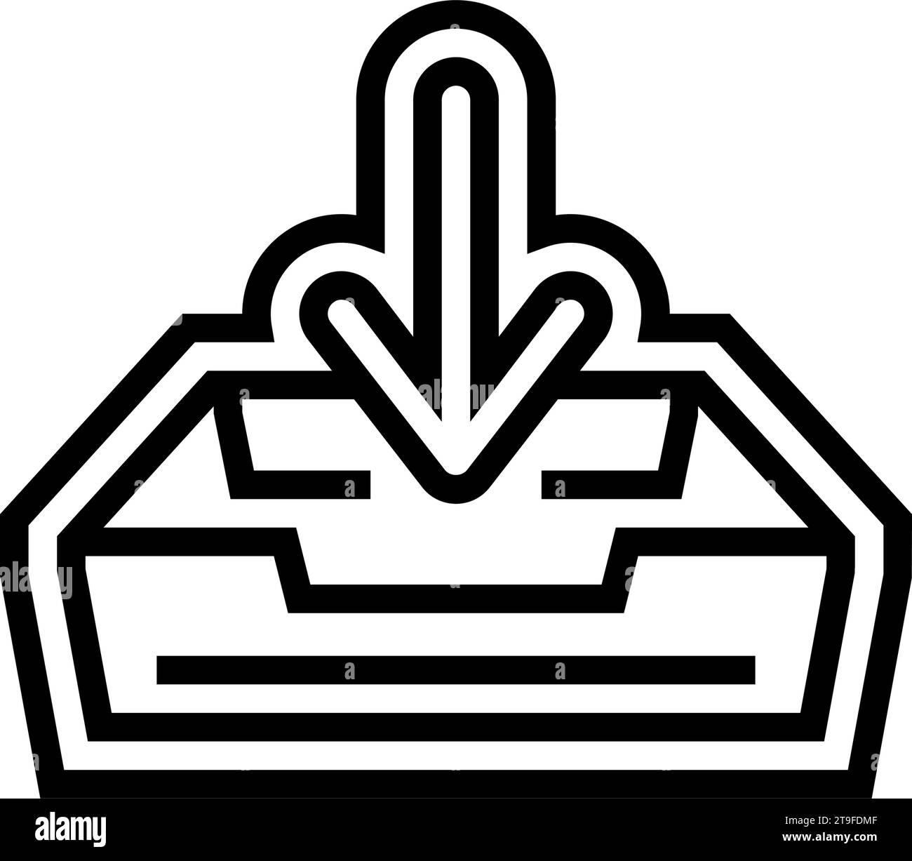 open letter box loading mailbox line icon vector illustration Stock ...