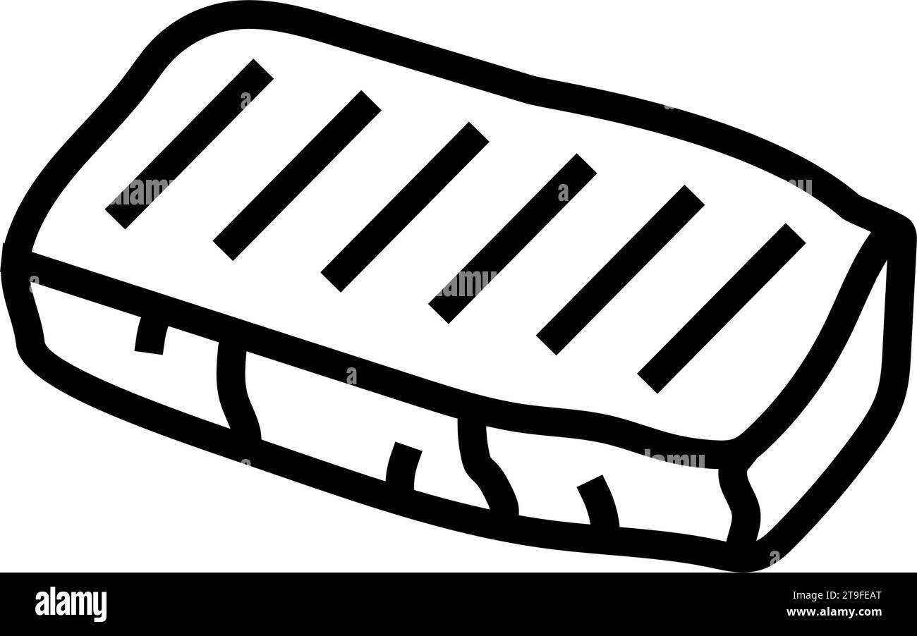 halloumi cheese greek cuisine line icon vector illustration Stock ...