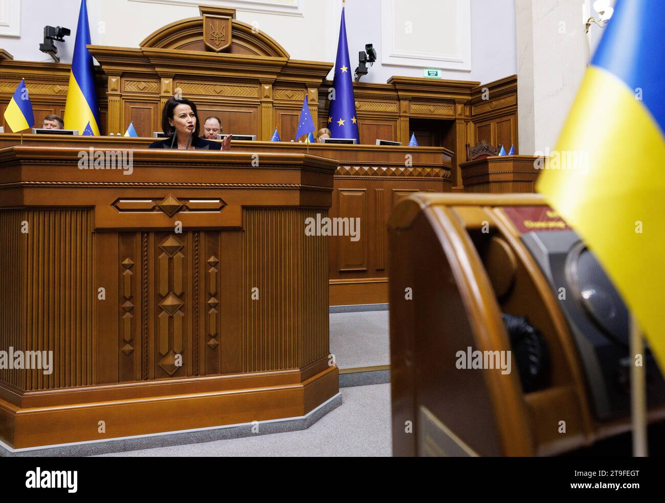 Kyiv, Ukraine. 25th Nov, 2023. Senate chairwoman Stephanie D'Hose ...
