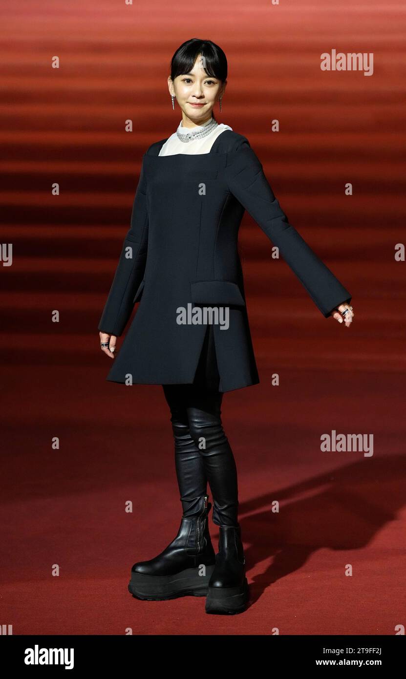Taiwanese actress Chen Yi-han arrives at the 60th Golden Horse Awards ...