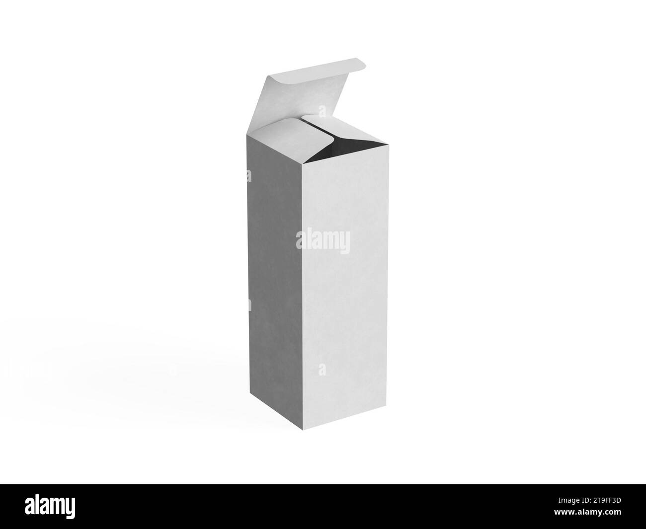 Box packaging white color and background cardboard paper with realistic ...