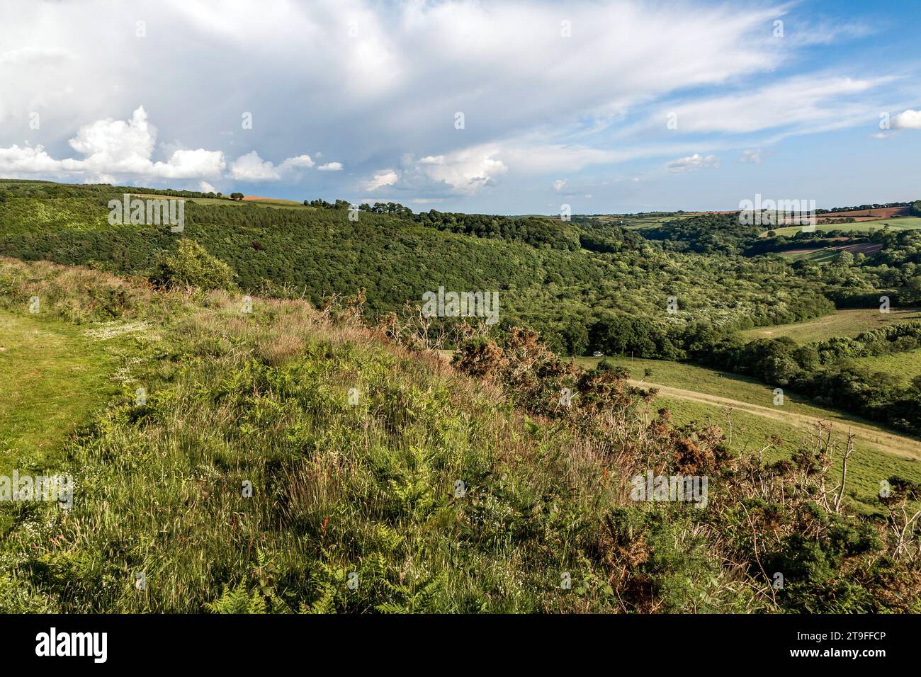 Cadsonbury Fort; Valley of the River Lynher; Cornwall; UK Stock Photo ...