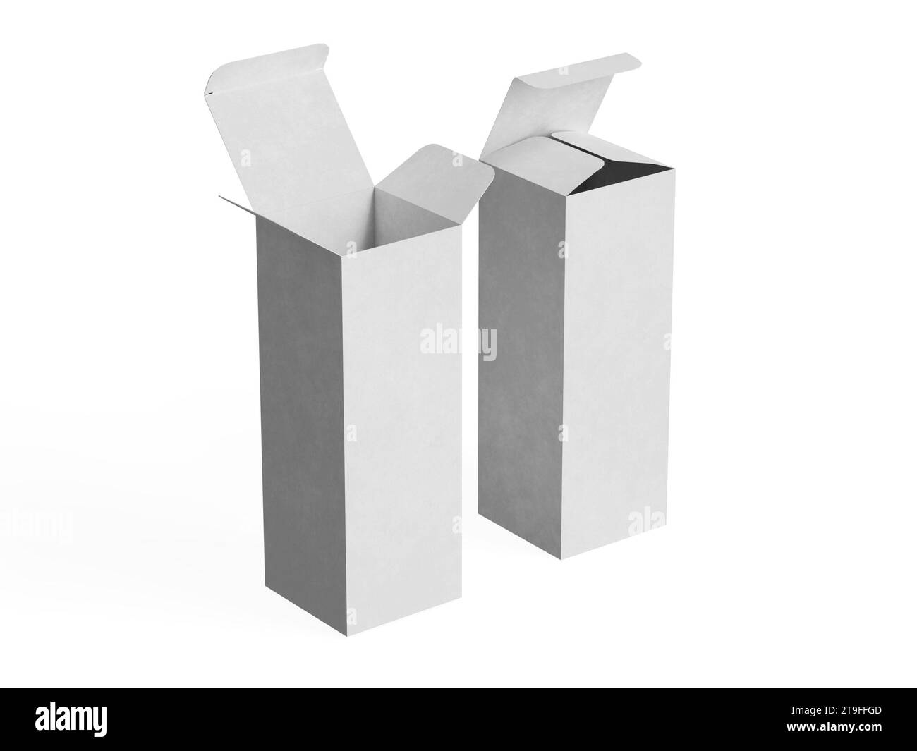 Box packaging white color and background cardboard paper with realistic ...