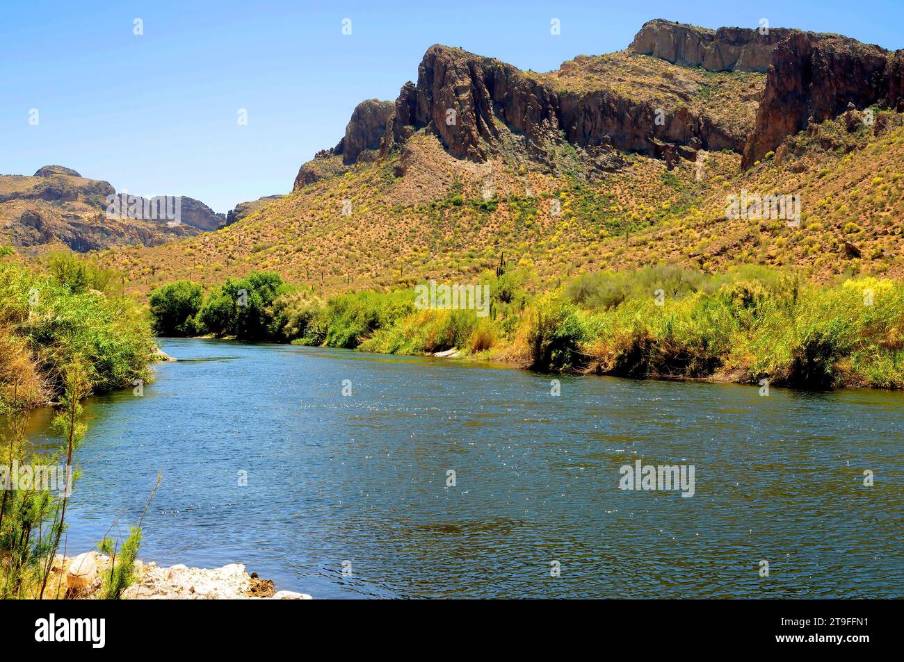 Salt River Arizona recreation area, Desert Mountains, east of Phoenix ...